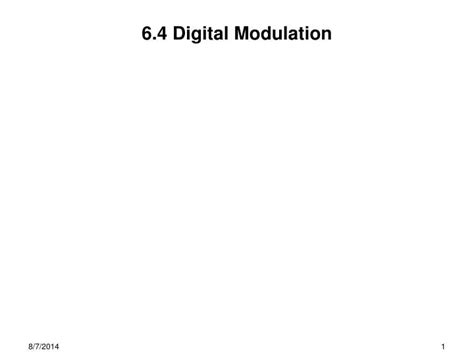 PPT Digital Modulation PowerPoint Presentation Free Download ID