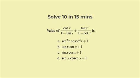 Trigonometry Questions For Ssc Cpo With Answers And Solution 2