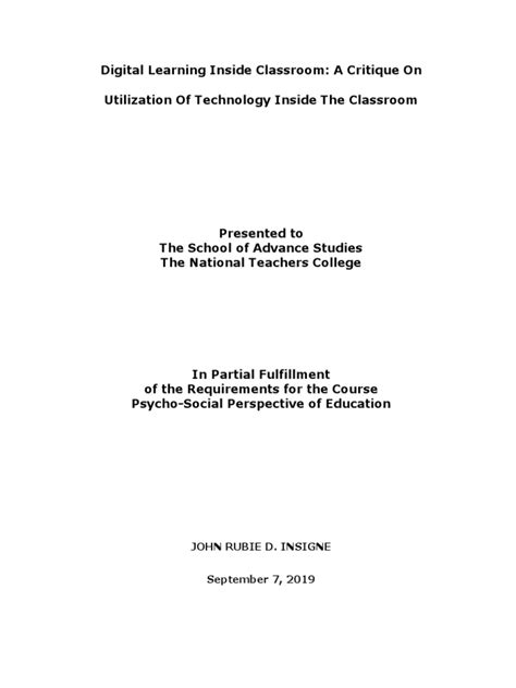 Digital Learning Inside Classroom Download Free Pdf Teaching Method