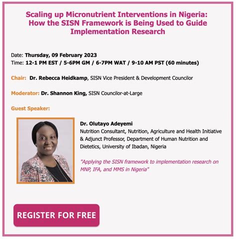the society for implementation science in nutrition sisn on linkedin