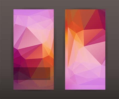 Premium Vector Set Flyer Background Modern Triangle Design01