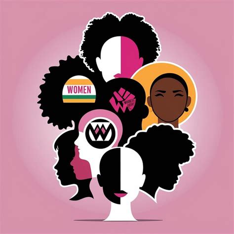 Women Silhouette Head Isolated Modern Feminist Vector Stock