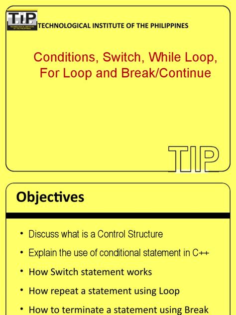 Conditions Switch While Loop And For Loop Pdf Control Flow
