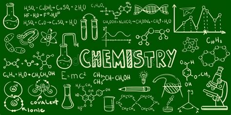 Chemist School Board Chemical Formula On Blackboard Science Pattern