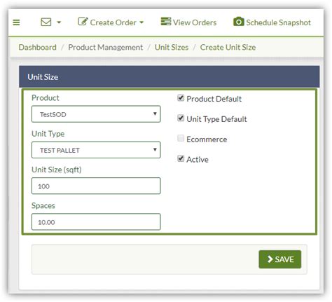 How To Create Unit Sizes