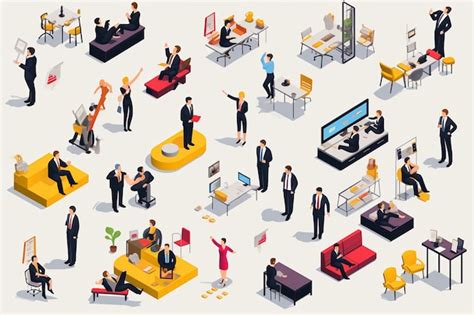 Premium Vector Business Isometric Icons Features