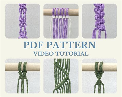 Macrame Knots Guide Patterns Tutorials Knot Typing Tutorial Digital Pattern Macrame Pdf