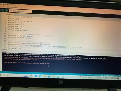 No Carga El Código De Esp32 A Firebase Software Arduino Forum