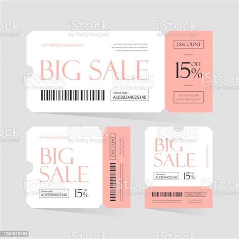 쿠폰 티켓 카드 디자인 그래픽 디자인 벡터 일러스트레이션의 요소 템플릿입니다 쿠폰에 대한 스톡 벡터 아트 및 기타 이미지