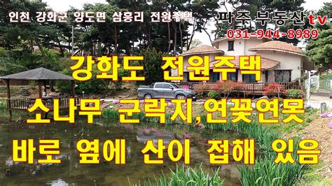강화도 전원주택 소나무 군락지 연꽃연못 바로옆에 진강산이 접해 있음 1km에 바닷가 및 건평항 위치 파주부동산tv 강화도토지 강화도토지매매 삼흥리토지매매 양도면토지매매
