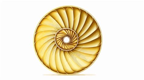 Golden Ratio Fibonacci Spiral Vector On White Background Premium Ai