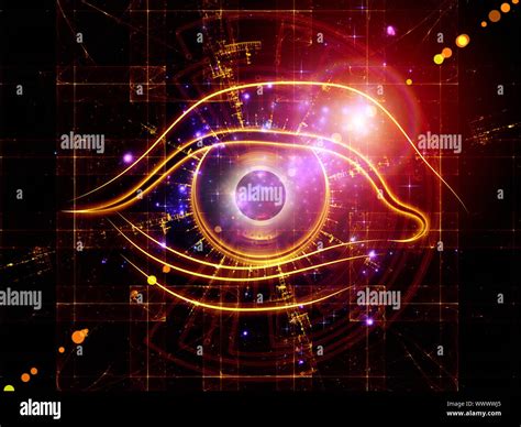 Interplay Of Eye Outlines Fractal And Abstract Design Elements On The Subject Of Modern