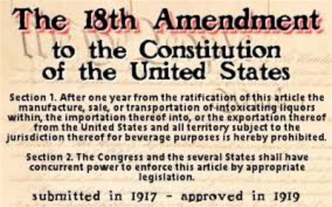 18th Amendment Timeline Timetoast Timelines