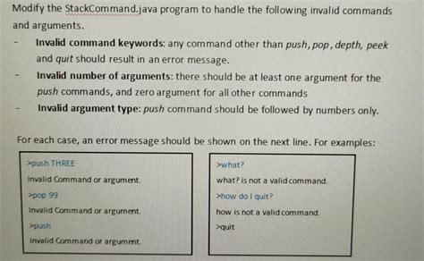 Solved Write A Console Program StackCommand Java For Chegg Com