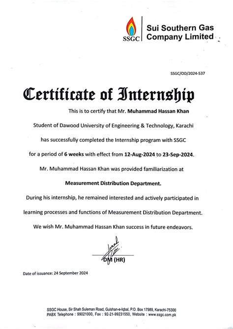 muhammad hassan khan on linkedin internship naturalgas engineering