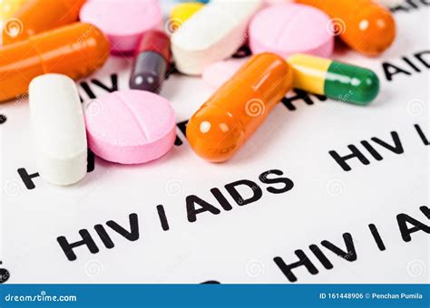 Pills On Hiv Aids Concept Stock Photo Image Of Cure Healthcare 161448906