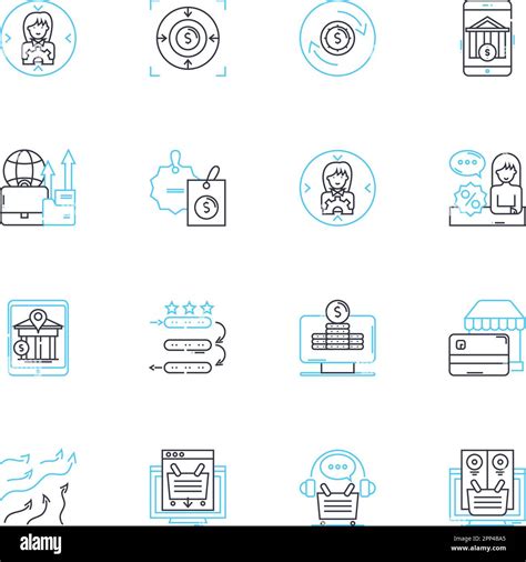 Marketing Campaigns Linear Icons Set Strategy Analytics Engagement Conversion Awareness