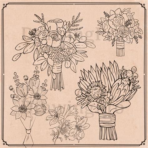 52 Procreate Flowers Bouquet Stamps Procreate Flowers Brushes Procreate Floral Tattoo