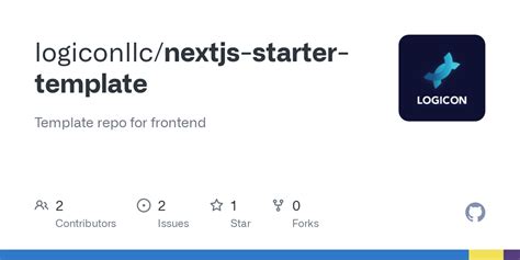 github logiconllc nextjs starter template template repo for frontend