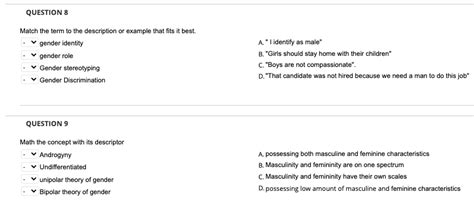 Solved Match The Term To The Description Or Example That Chegg Com