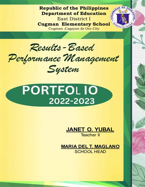 Results Based Performance Management System Portfolio