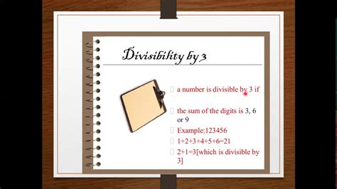 Divisibility Test Youtube