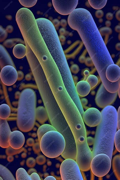 Premium Ai Image Representation Of Microorganisms