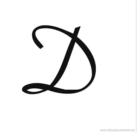 Calligraphy Lowercase D