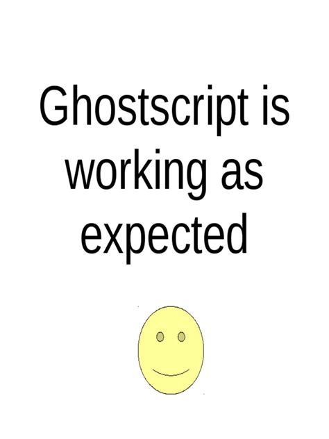 Ghostscript Is Working As Expected Pdf
