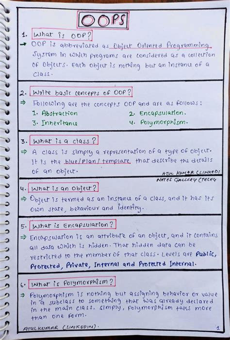SOLUTION Oops Handwritten Notes Studypool