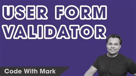 Best Javascriptjquery User Form Validator Code With Mark Youtube