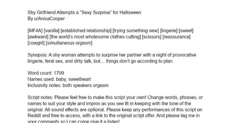 [mf4a] [script offer] shy girlfriend attempts a “sexy surprise” for