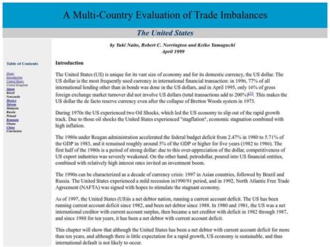 international econ a multi country evaluation of trade imbalances