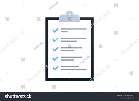 Checklist Check Mark Flat Vector Illustration Stock Vector Royalty Free Shutterstock