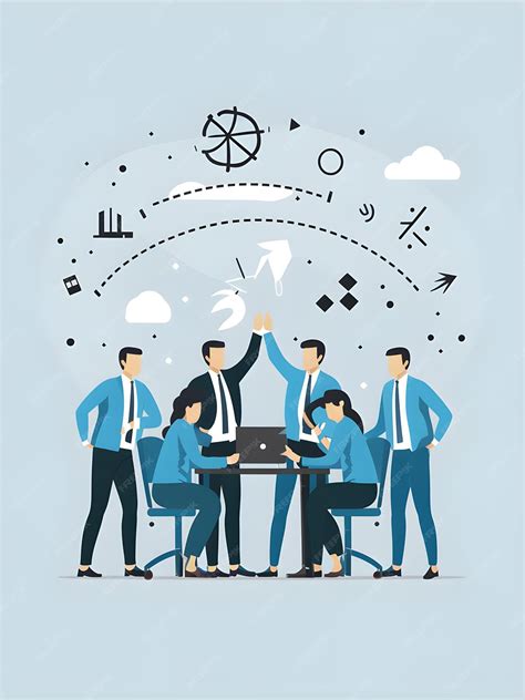 premium vector employees picipating in a corporate challenge like a