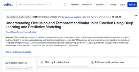 Understanding Occlusion And Temporomandibular Joint Function Using Deep