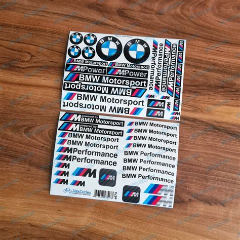 Bmw Motorrad Motorsport Bmw M Sport Perfomance Decals Stickers Kit Etsy