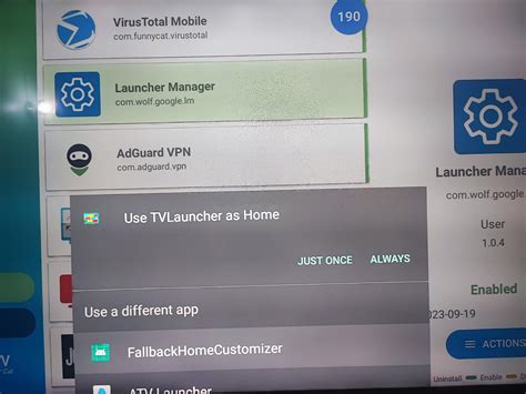 I Want To Reset And Get Back The Default Android Tv Launcher Please