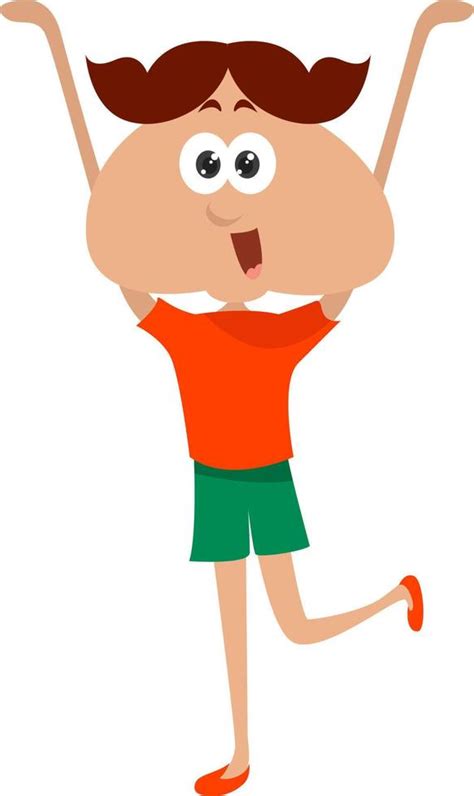 Happy Girl Illustration Vector On White Background 13501161 Vector