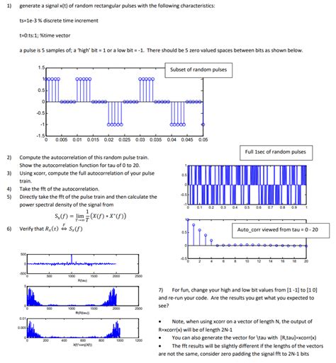Generate A Signal X T Of Random Rectangular Chegg Com