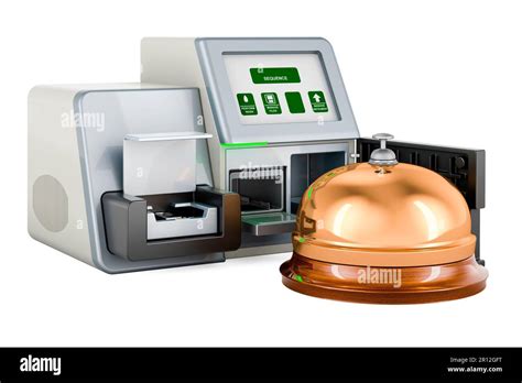 Dna Sequencer With Reception Bell 3d Rendering Isolated On White