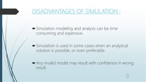 Advantages And Disadvantages Of Simulation Pptx
