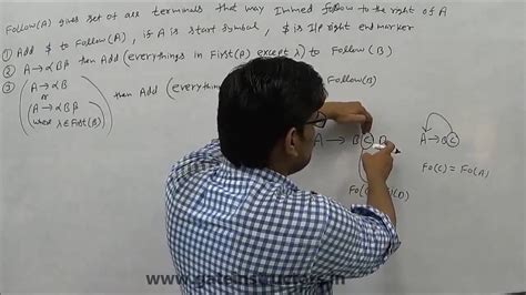 compiler design lecture examples on how to find first and follow in