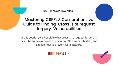 Mastering Csrf A Comprehensive Guide To Finding Cross Site Request