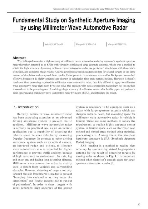 PDF Fundamental Study On Synthetic Aperture Imaging By Using Hardware Structure Is SAR