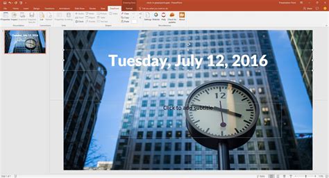 Powerpoint Clock With Date And Time Display • Presentationpoint