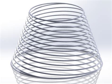 how to create a 3d spiral rib structure connecting the top and bottom