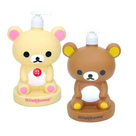 리락쿠마 리락쿠마 피규어 디스펜서 핸드워시 샴푸통 린스통 보틀 답례품 보관 단체 입체 욕실용품 위시버킷