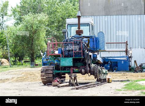 Combine Harvesters Agricultural Machinery Old Rusty Combine Harvester