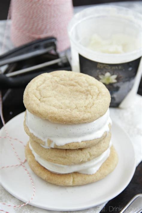Vanilla Bean Ice Cream Sandwiches Eat Drink Love